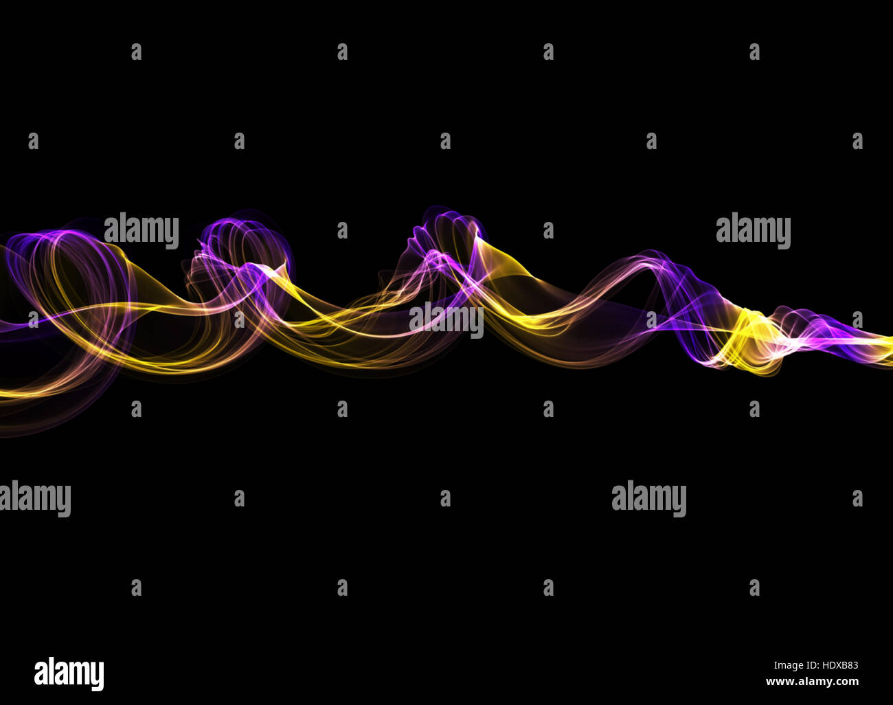abstract colorful wavy smoke flame over black background Stock Photo ...