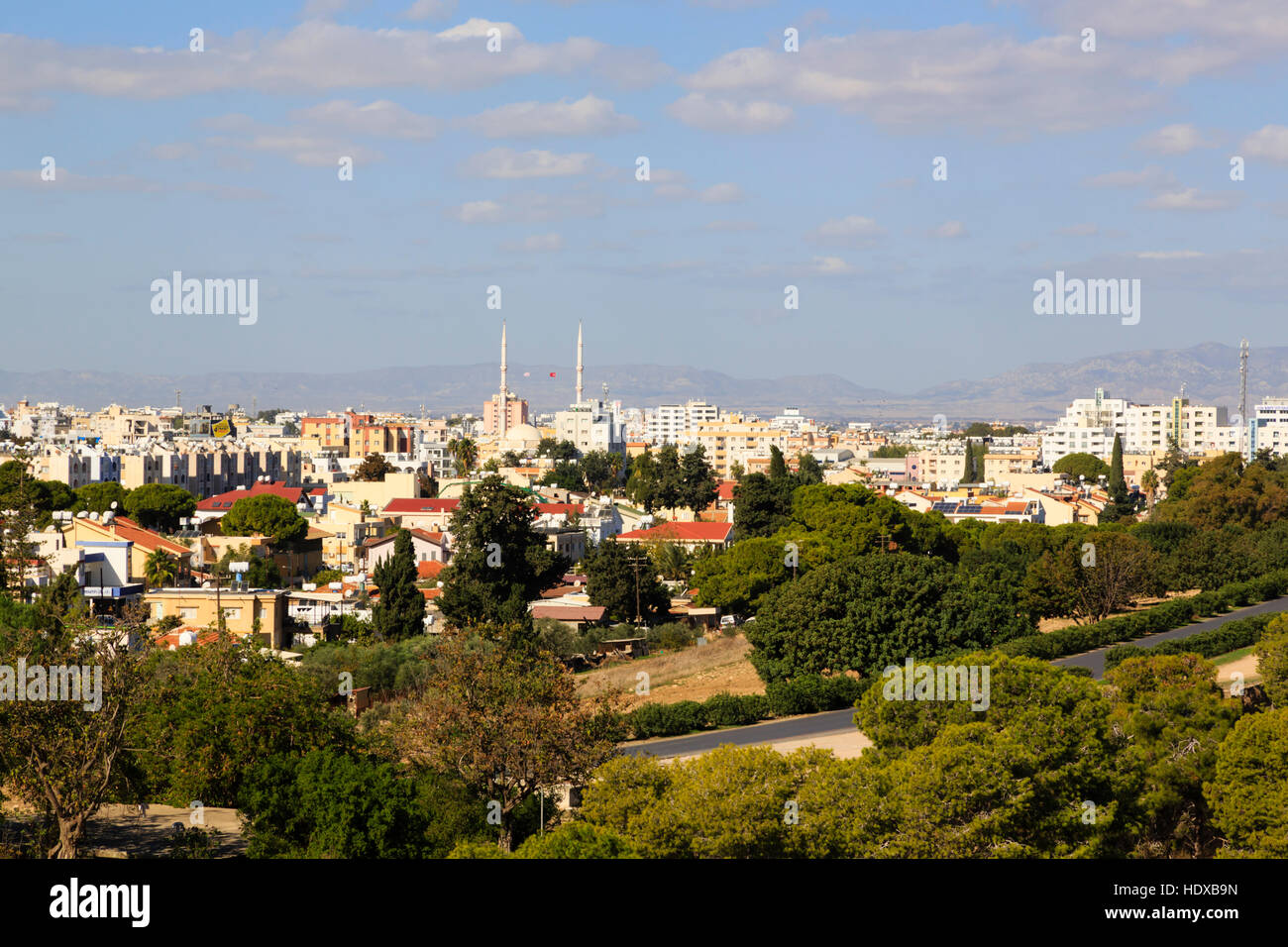 Famagusta, Gazimagusta, Ammochostos city skyline. Northern Turkish ...