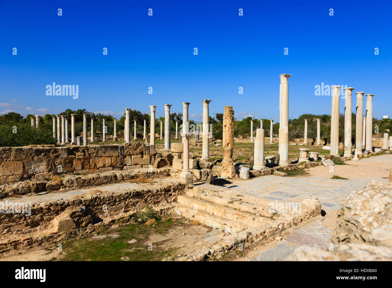 Ancient Roman ruins at Salamis, Famagusta, Northern Turkish Cyprus ...