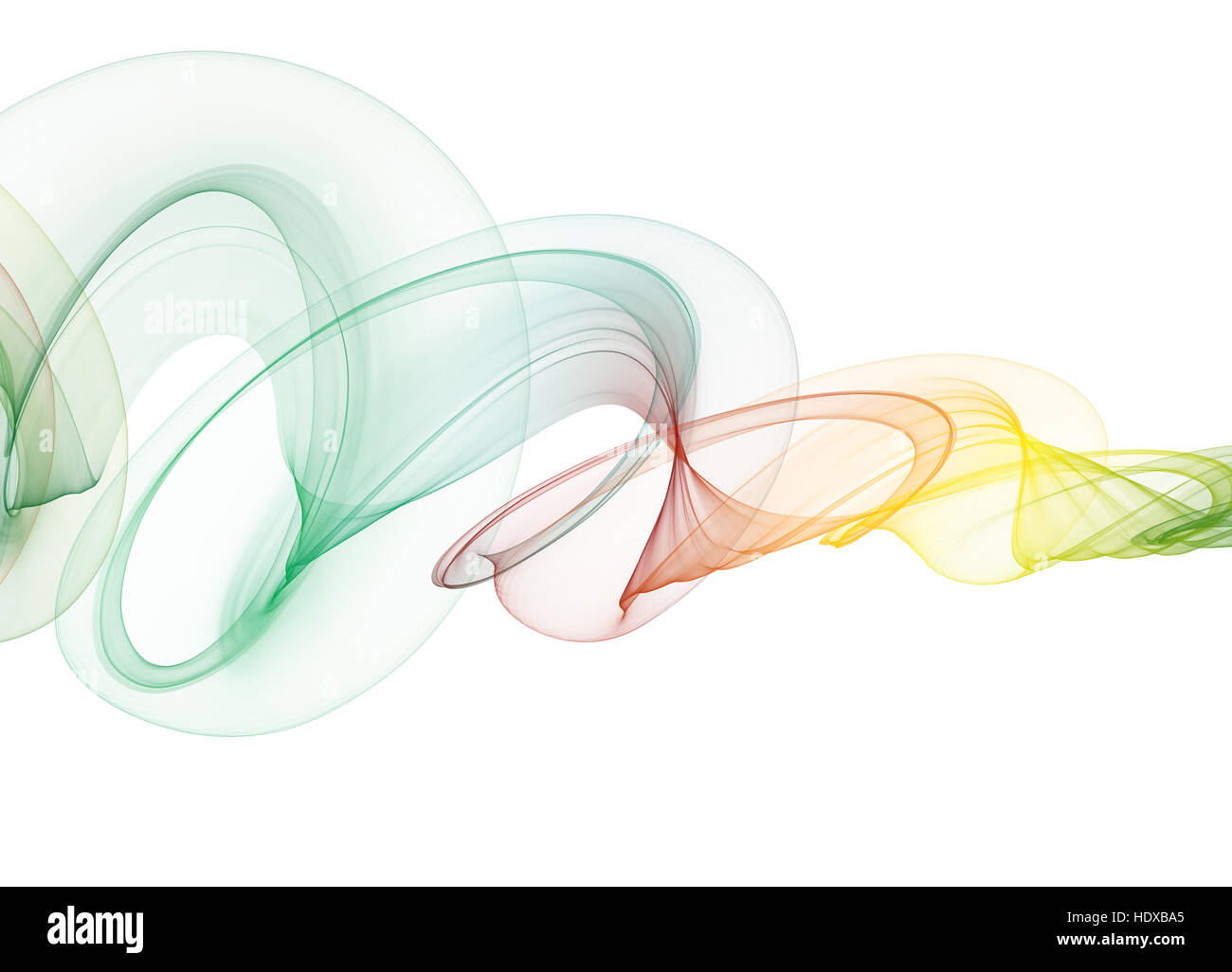 abstract colorful wavy smoke flame over white background Stock Photo ...