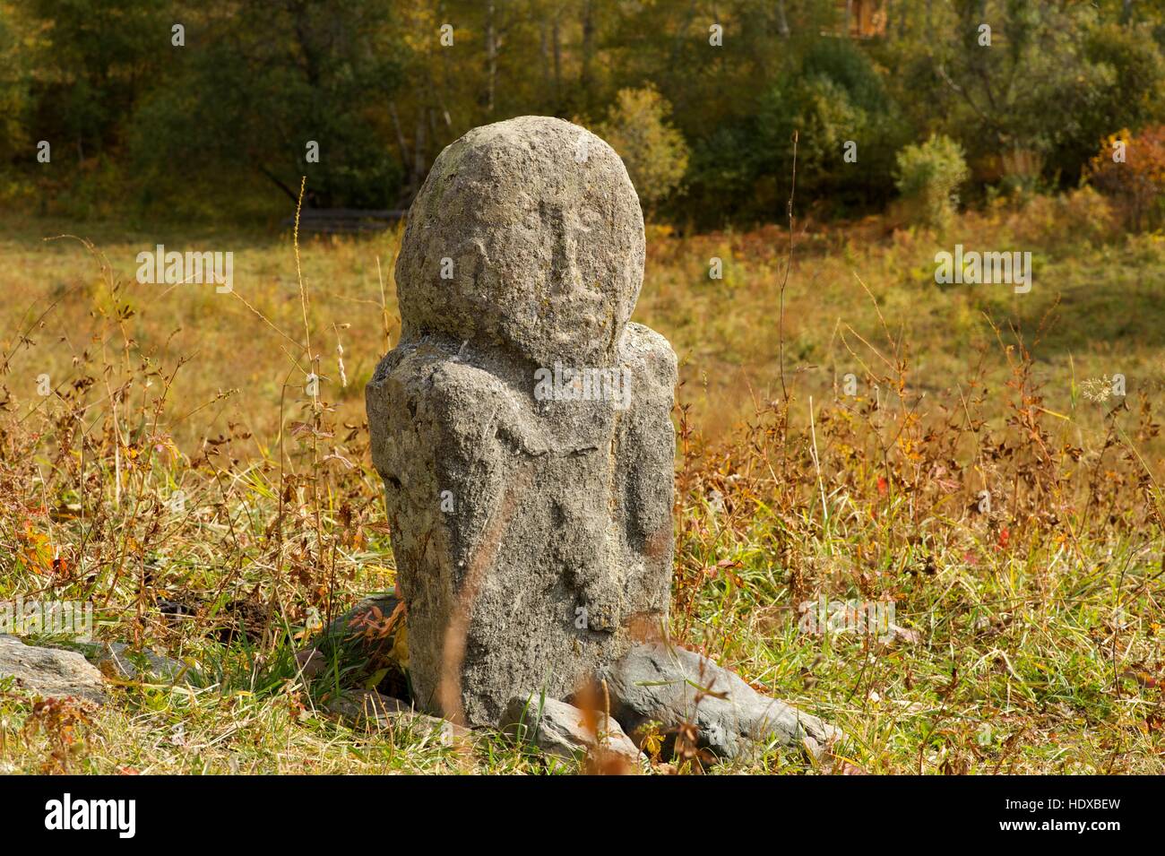 Ancient stone idol Stock Photo - Alamy