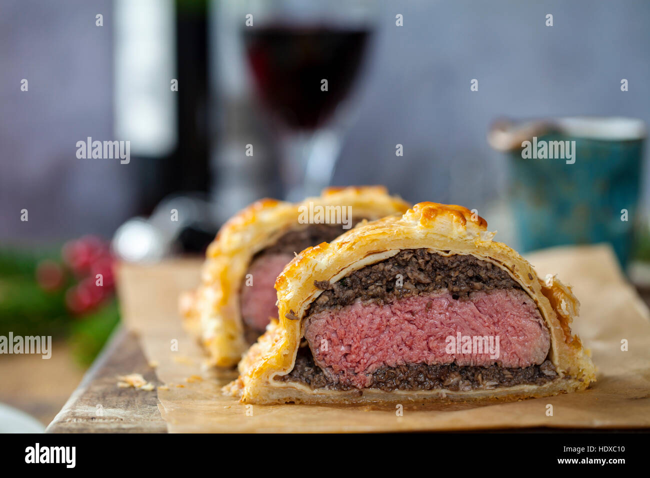 Traditional beef wellington Stock Photo - Alamy