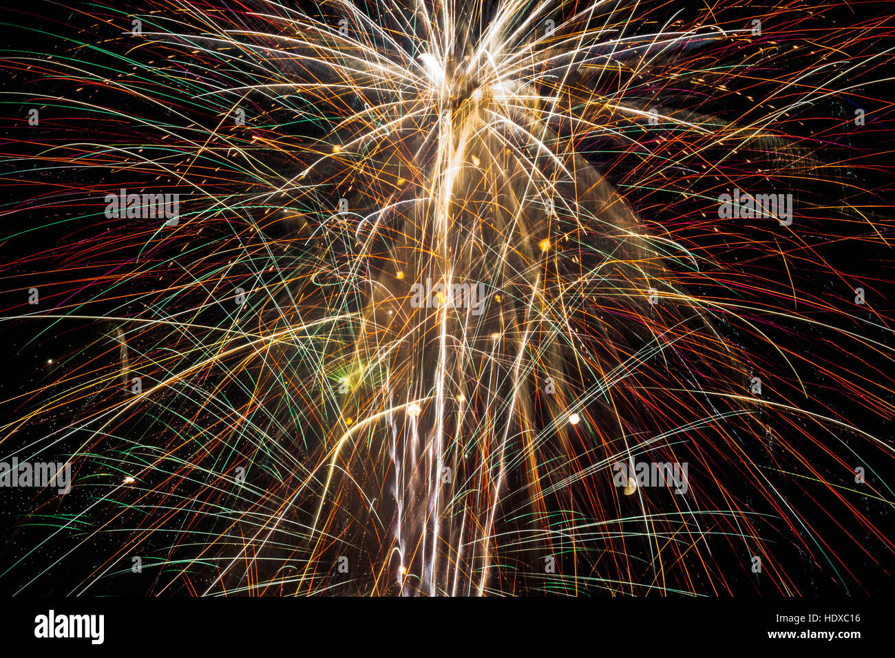 This is the finale of a fireworks show Stock Photo - Alamy