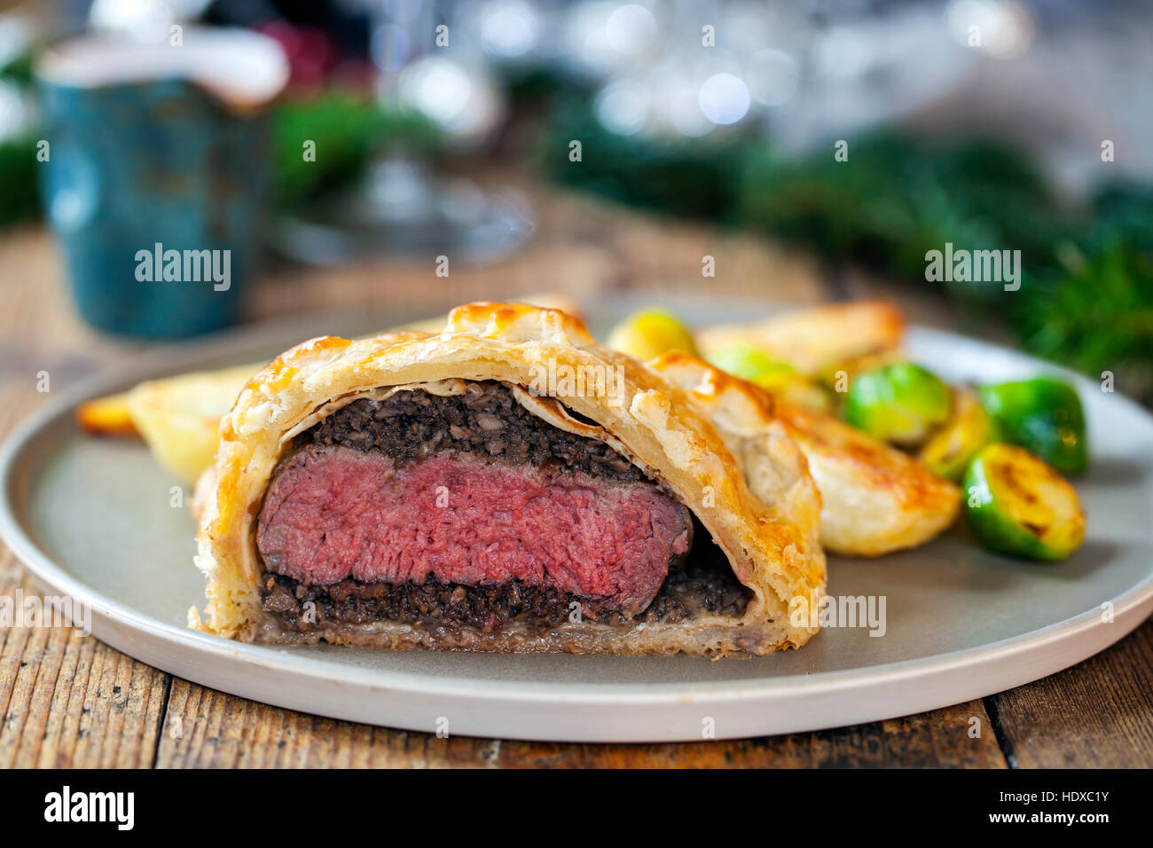Traditional beef wellington Stock Photo - Alamy