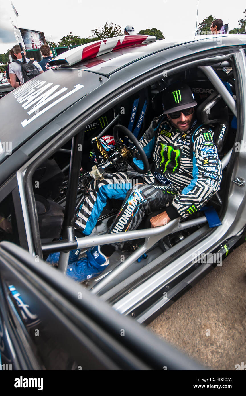 Ken Block, professional rally driver with the Hoonigan Racing Division ...