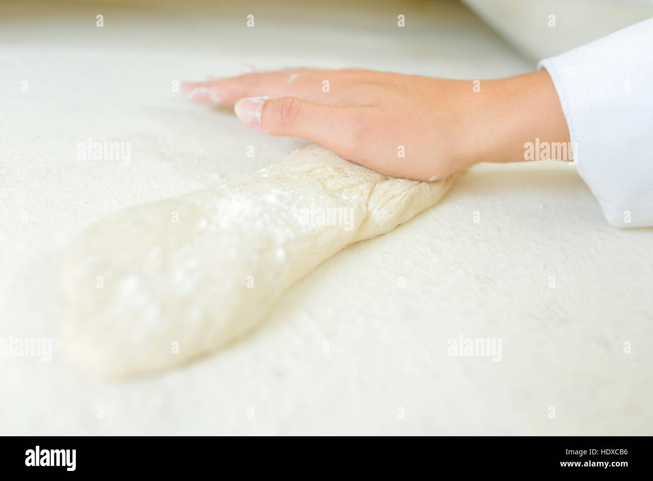 hand kneading dough Stock Photo - Alamy