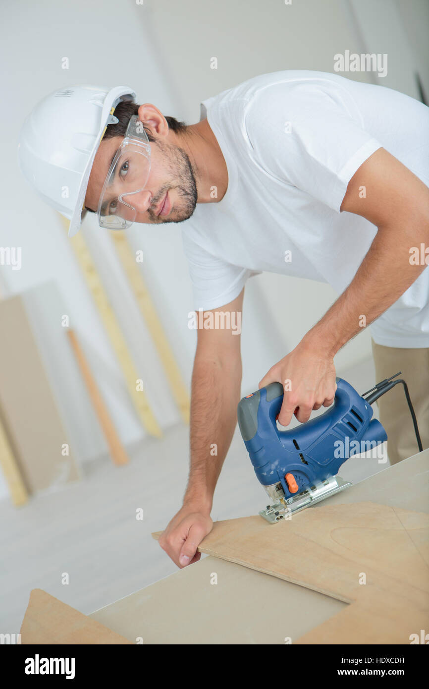 Plywood cutter hi-res stock photography and images - Alamy