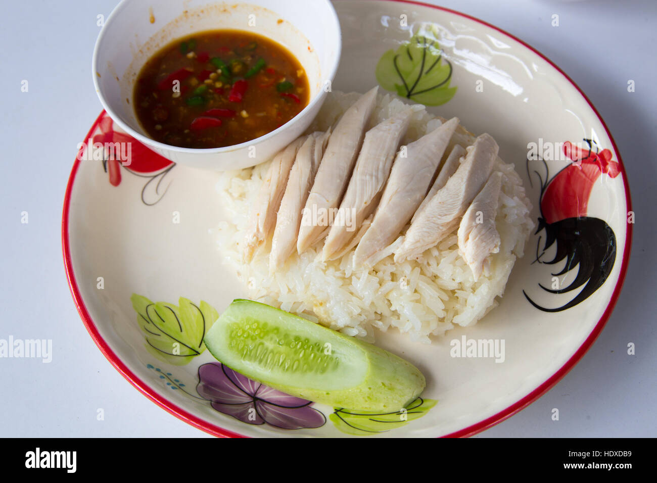 Khao man gai chicken rice hi-res stock photography and images - Alamy