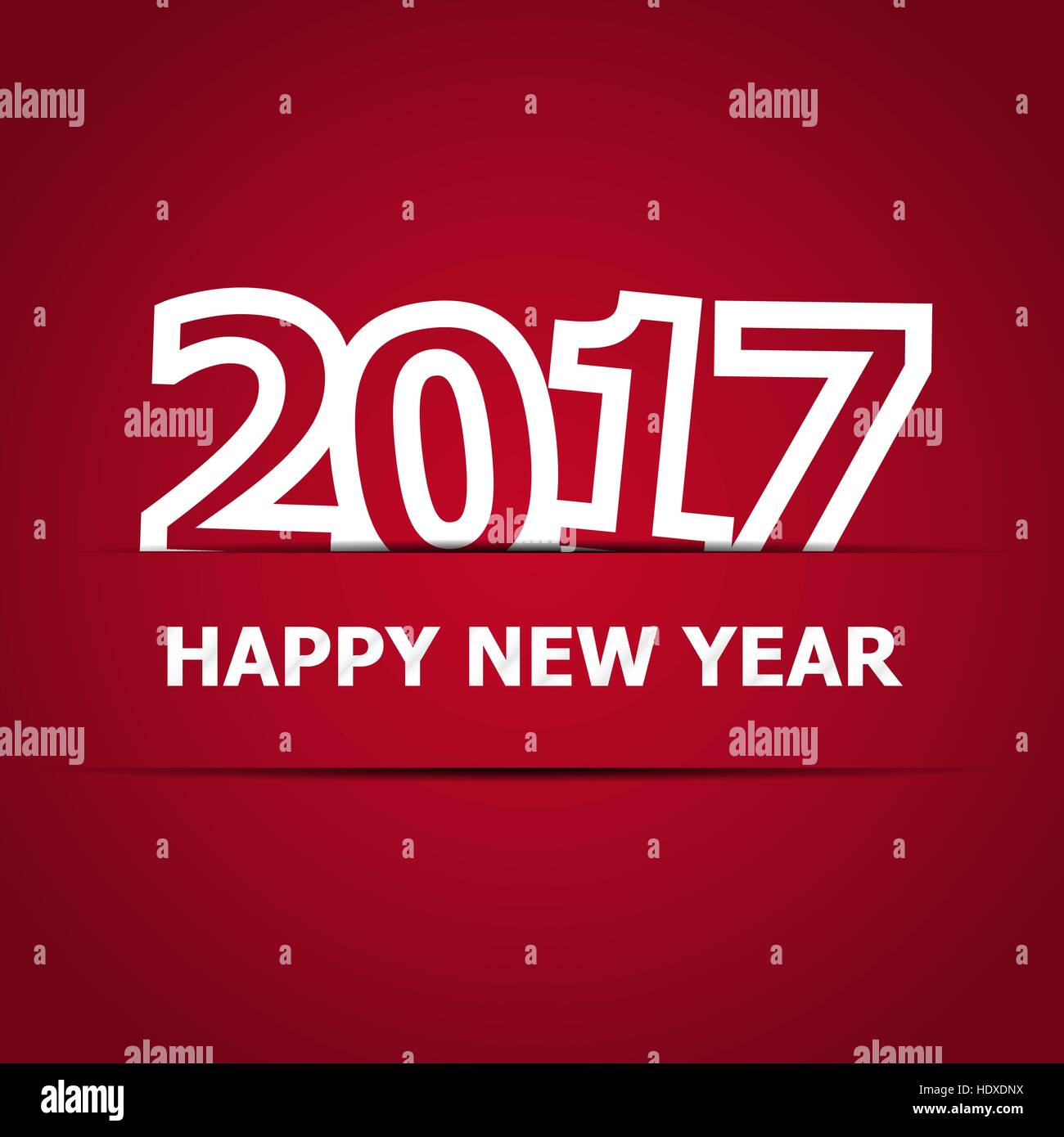 2017 Happy New Year on red background, stock vector Stock Vector Image ...