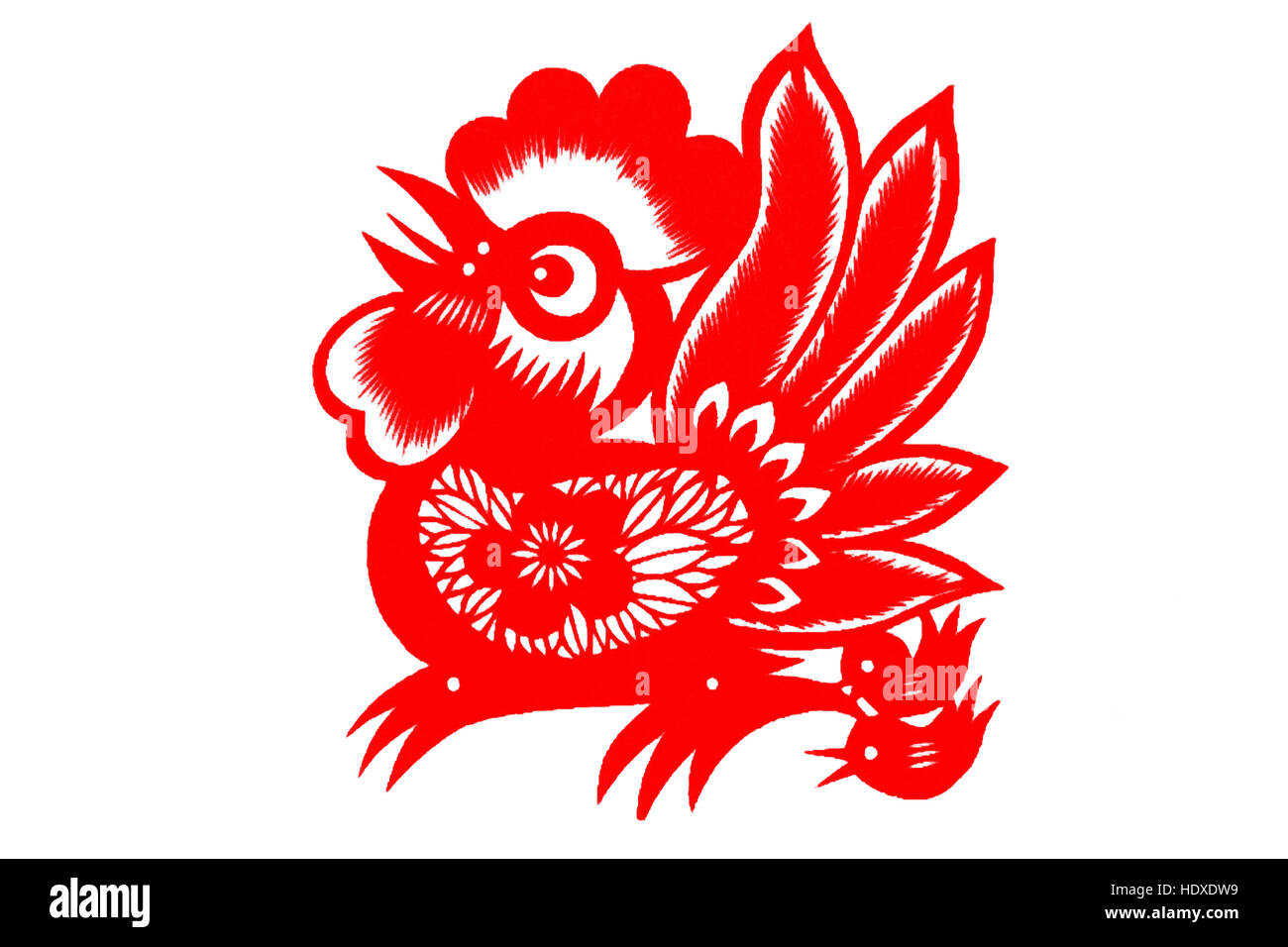 Paper cutting chicken Stock Photo - Alamy