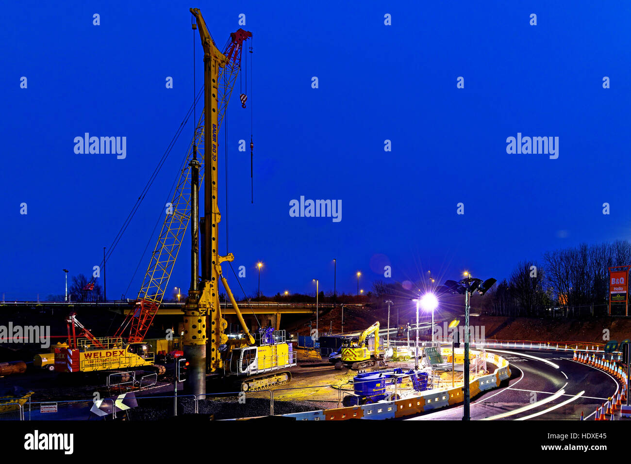 Silverlink A19 roundabout road works Owen Pugh Bauer, Weldex Stock ...