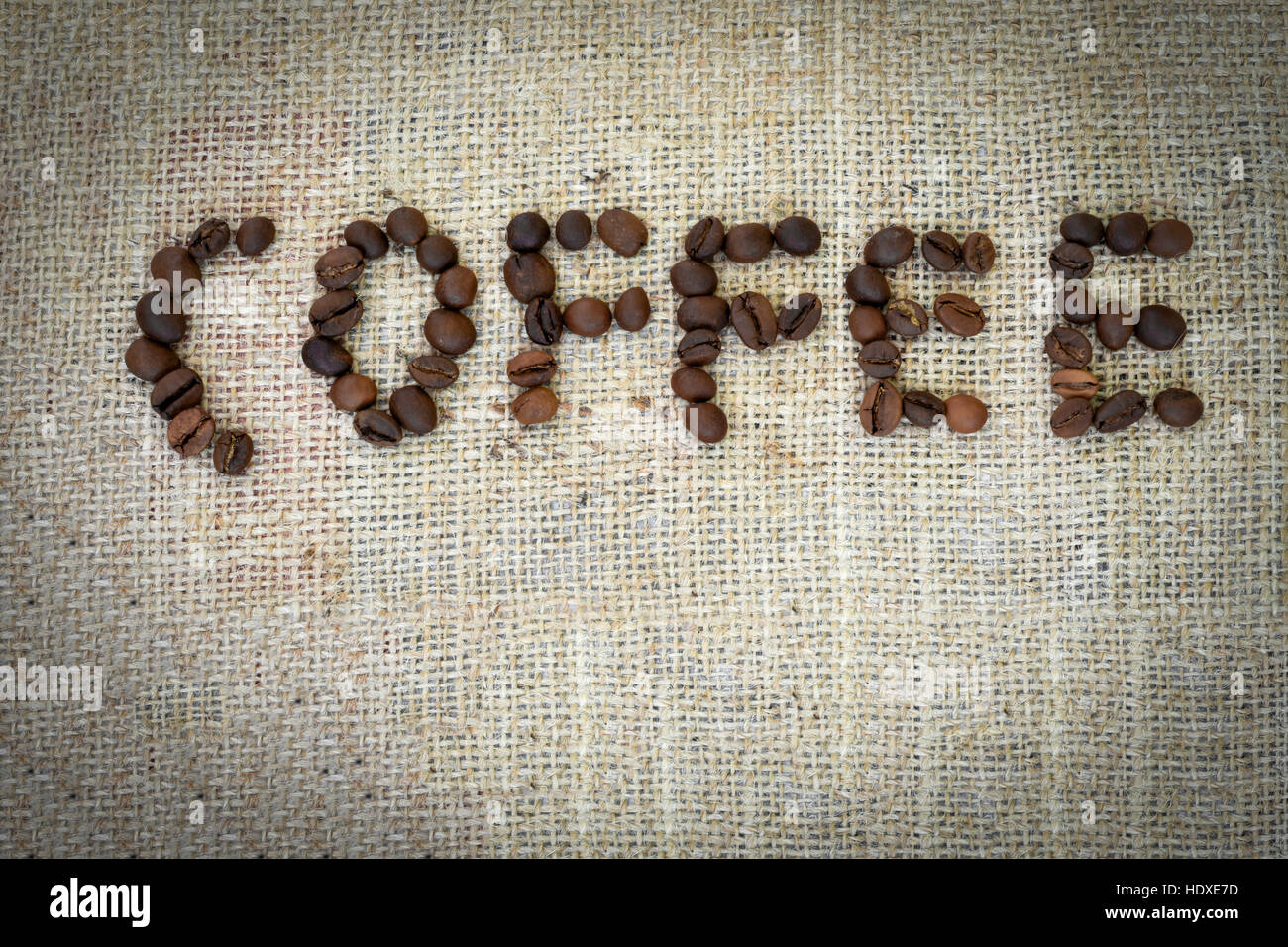 The word 'Coffee' written with Coffee Beans Stock Photo - Alamy