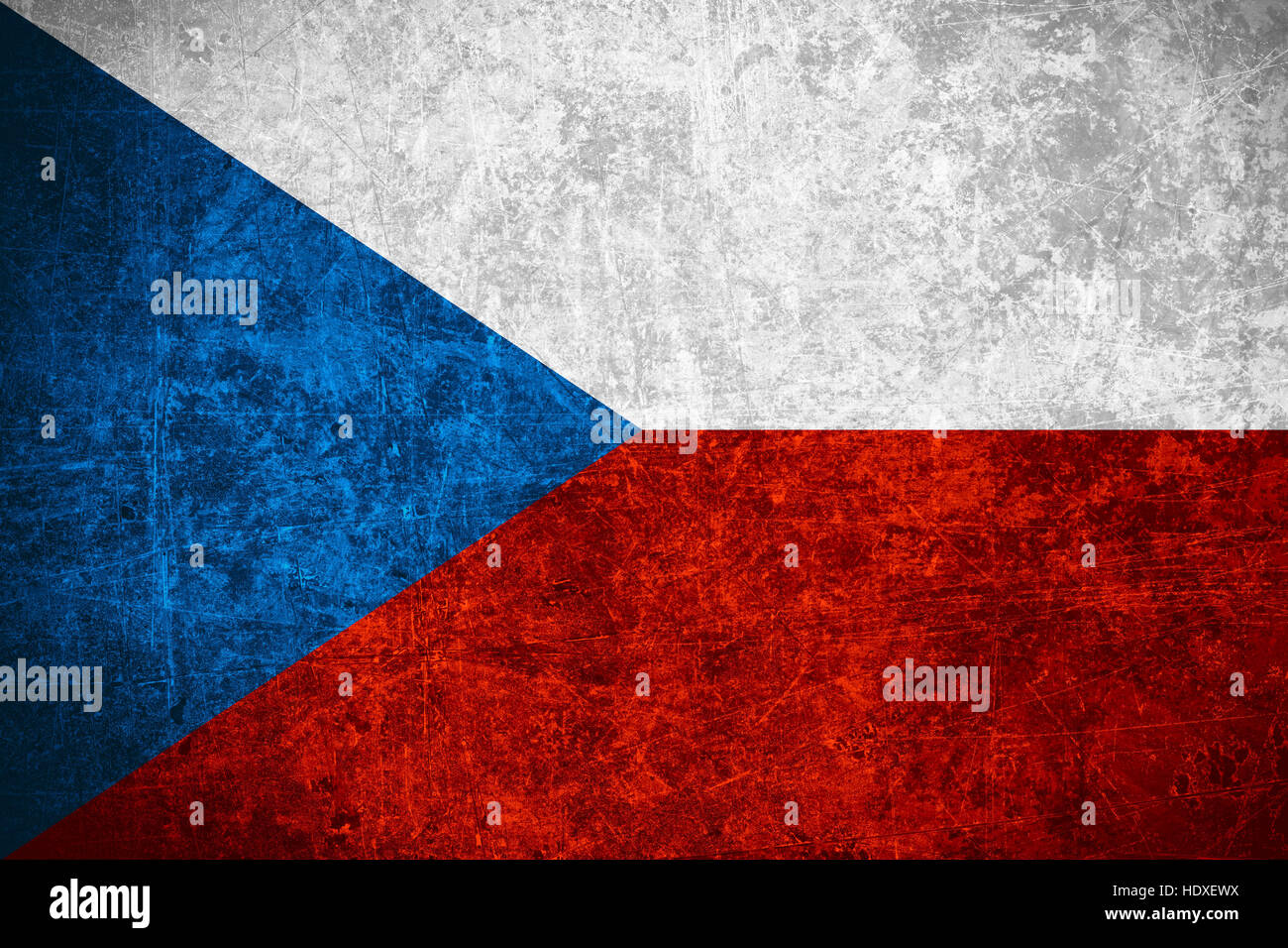flag of Czech or banner on scratched vintage texture Stock Photo - Alamy