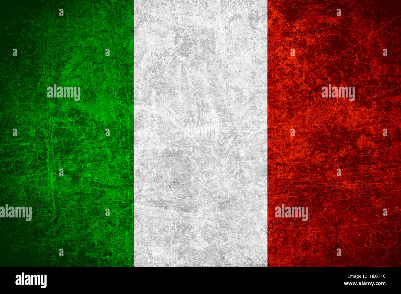 flag of Italia or Italian banner on scratched vintage texture Stock ...