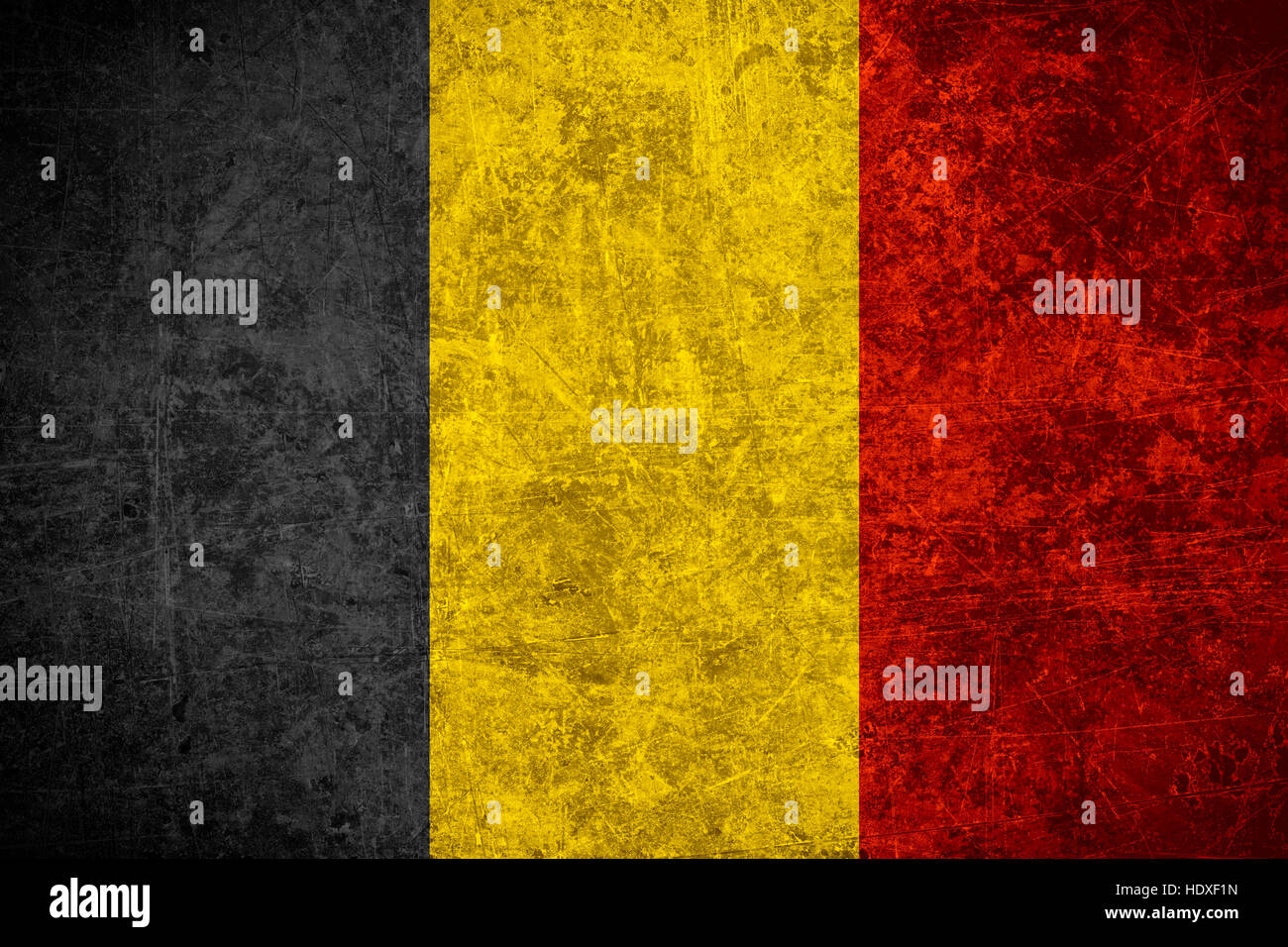 flag of Belgium or Belgian banner on scratched vintage texture Stock ...