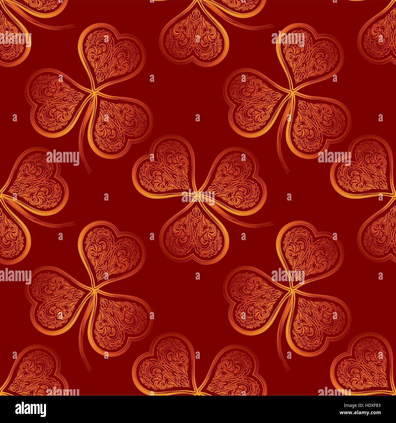 Clover leaf in golden Stock Vector Images - Alamy