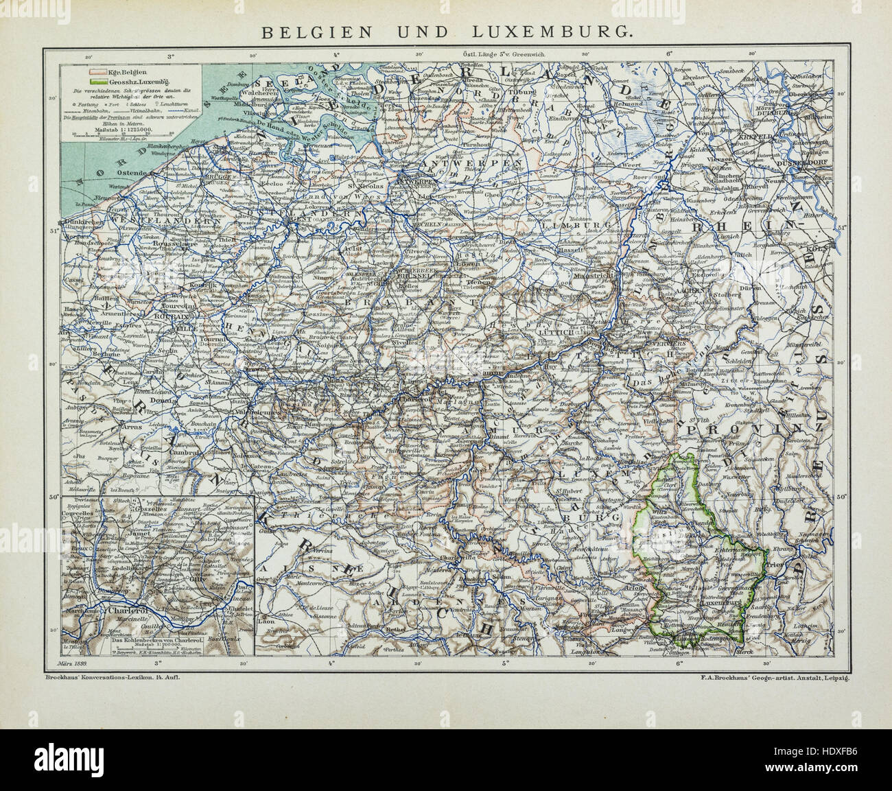 Vintage luxembourg map hi-res stock photography and images - Alamy