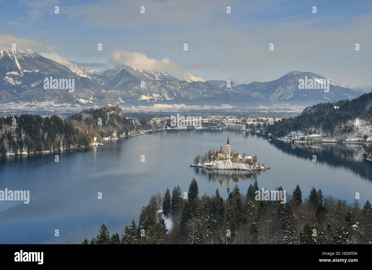 Aerial of lake bled hi-res stock photography and images - Alamy