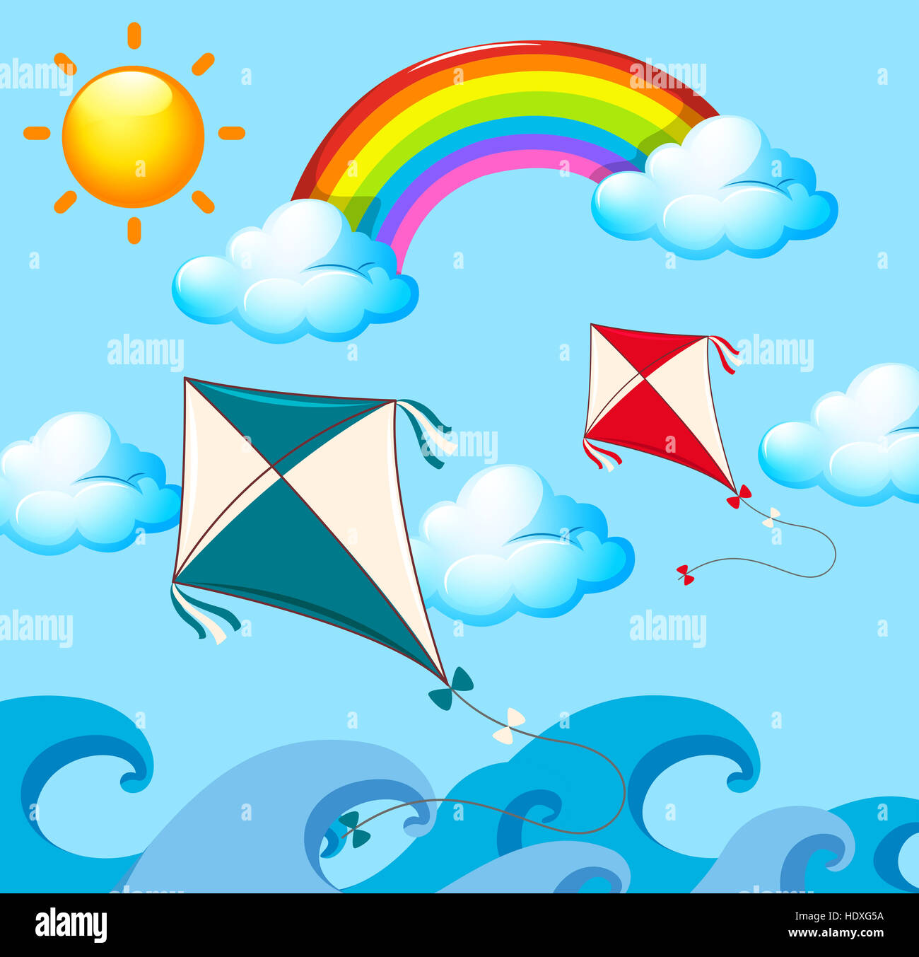 Clip art and illustration kites hi-res stock photography and images - Alamy