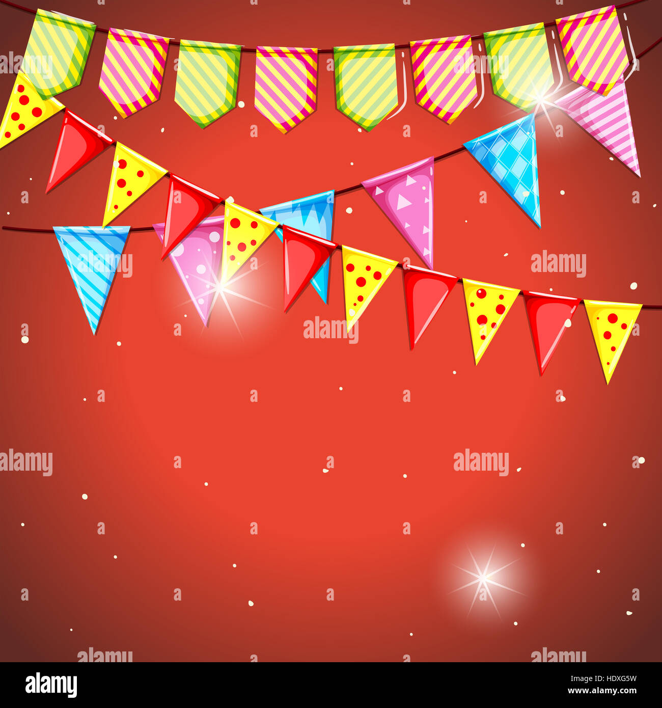 Background template with flags in red sky illustration Stock Photo - Alamy