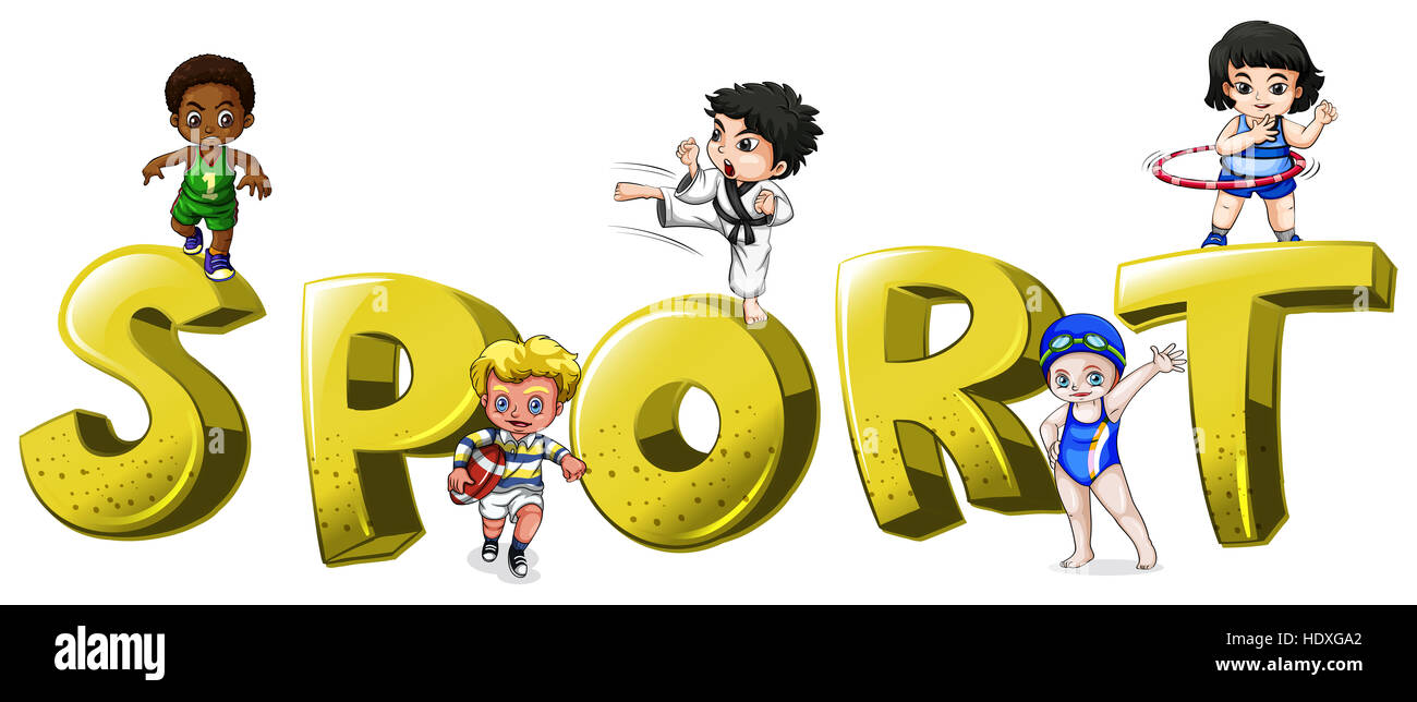 Sport word clipart hi-res stock photography and images - Alamy