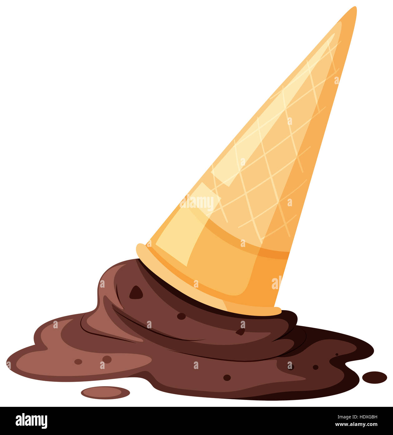Melting Ice Cream Cone Clip Art