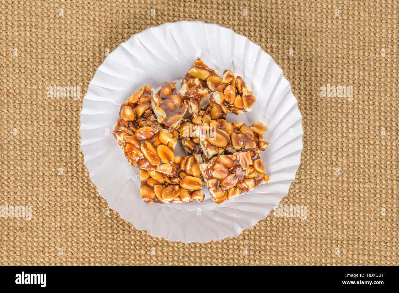 Traditional Indian groundnut and jaggery candy Stock Photo - Alamy