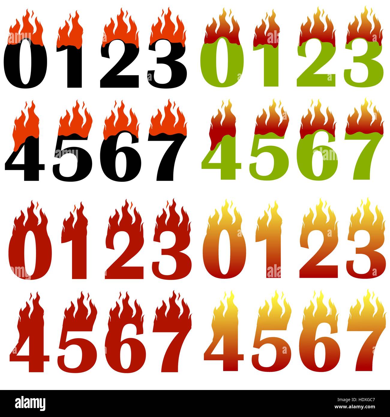 Burning numbers hi-res stock photography and images - Alamy