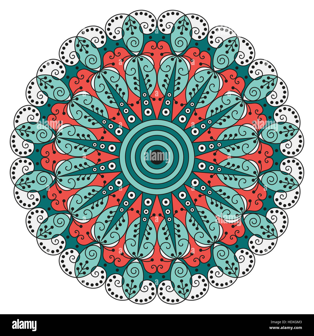 Colorful round ethnic pattern. Element for design Stock Photo - Alamy