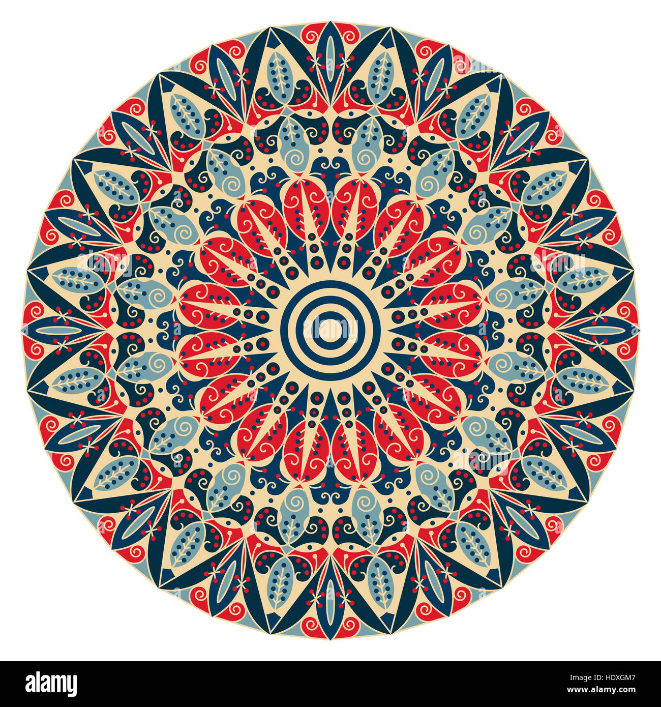 Colorful round ethnic pattern. Element for design Stock Photo - Alamy