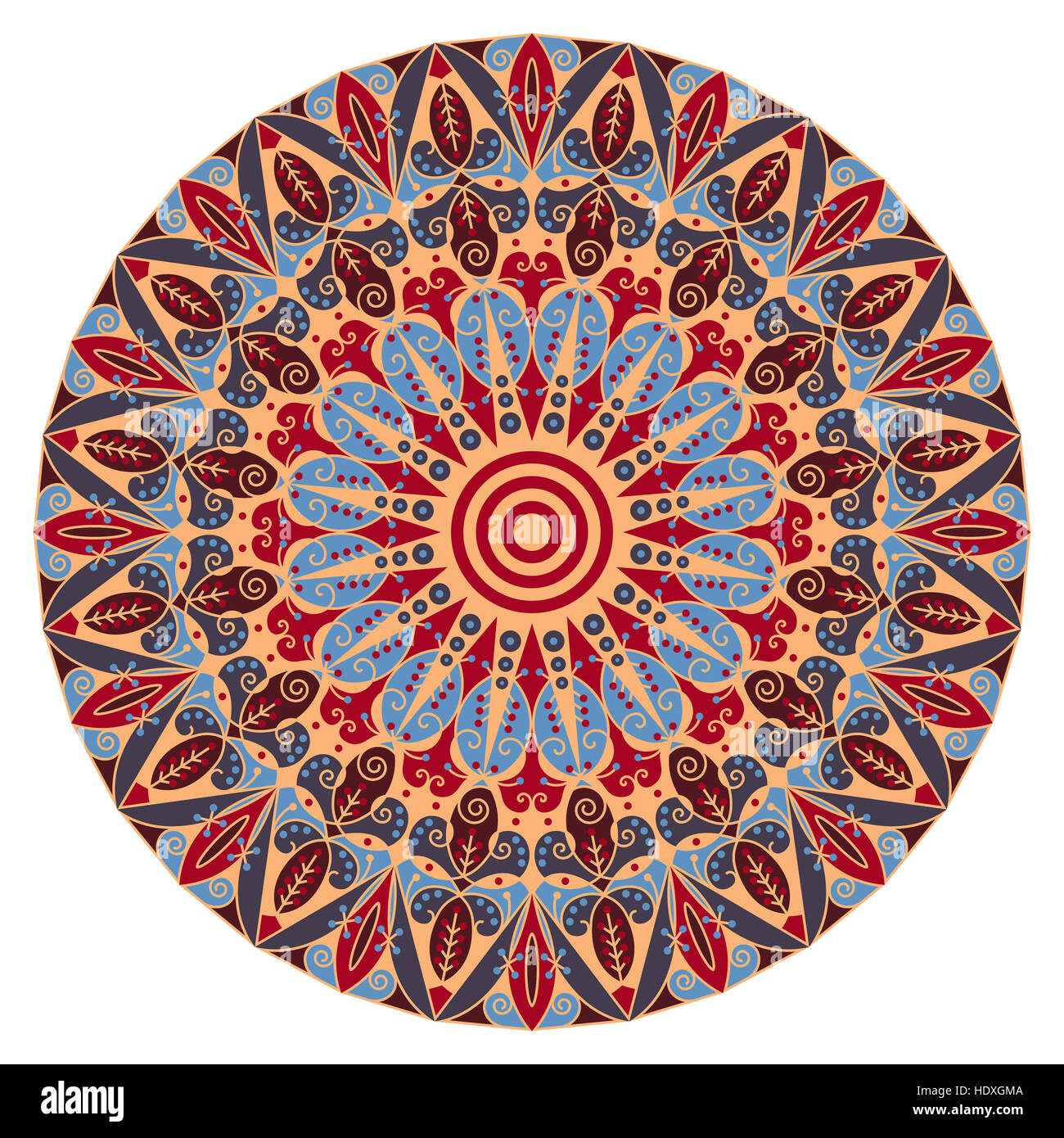 Colorful round ethnic pattern. Element for design Stock Photo - Alamy