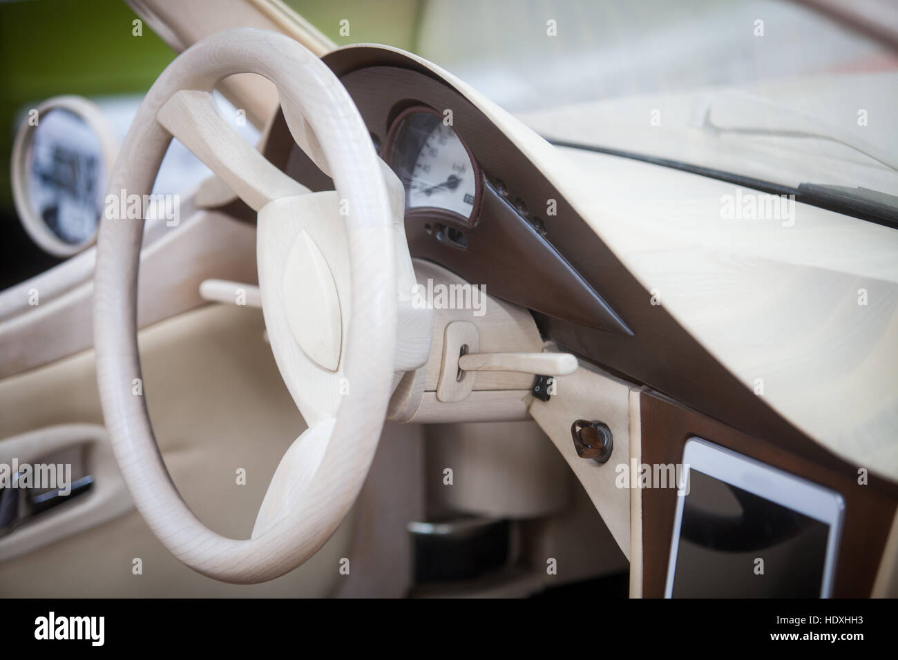 Color image with the dashboard of a luxury car Stock Photo - Alamy