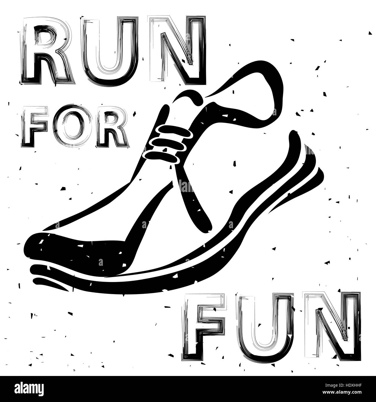 Sport Shoes Typography Design Stock Vector Image & Art - Alamy