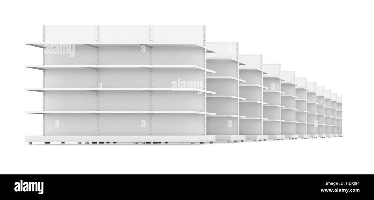 Row of supermarket shelves Stock Photo - Alamy
