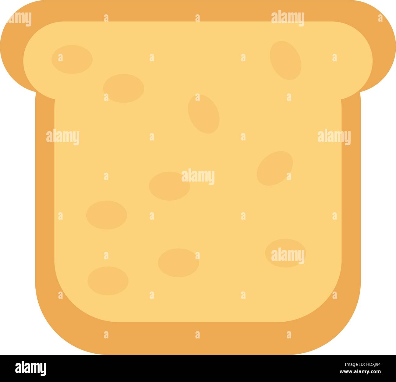 Slice of bread icon. Flat design, isolated on white background. Vector ...