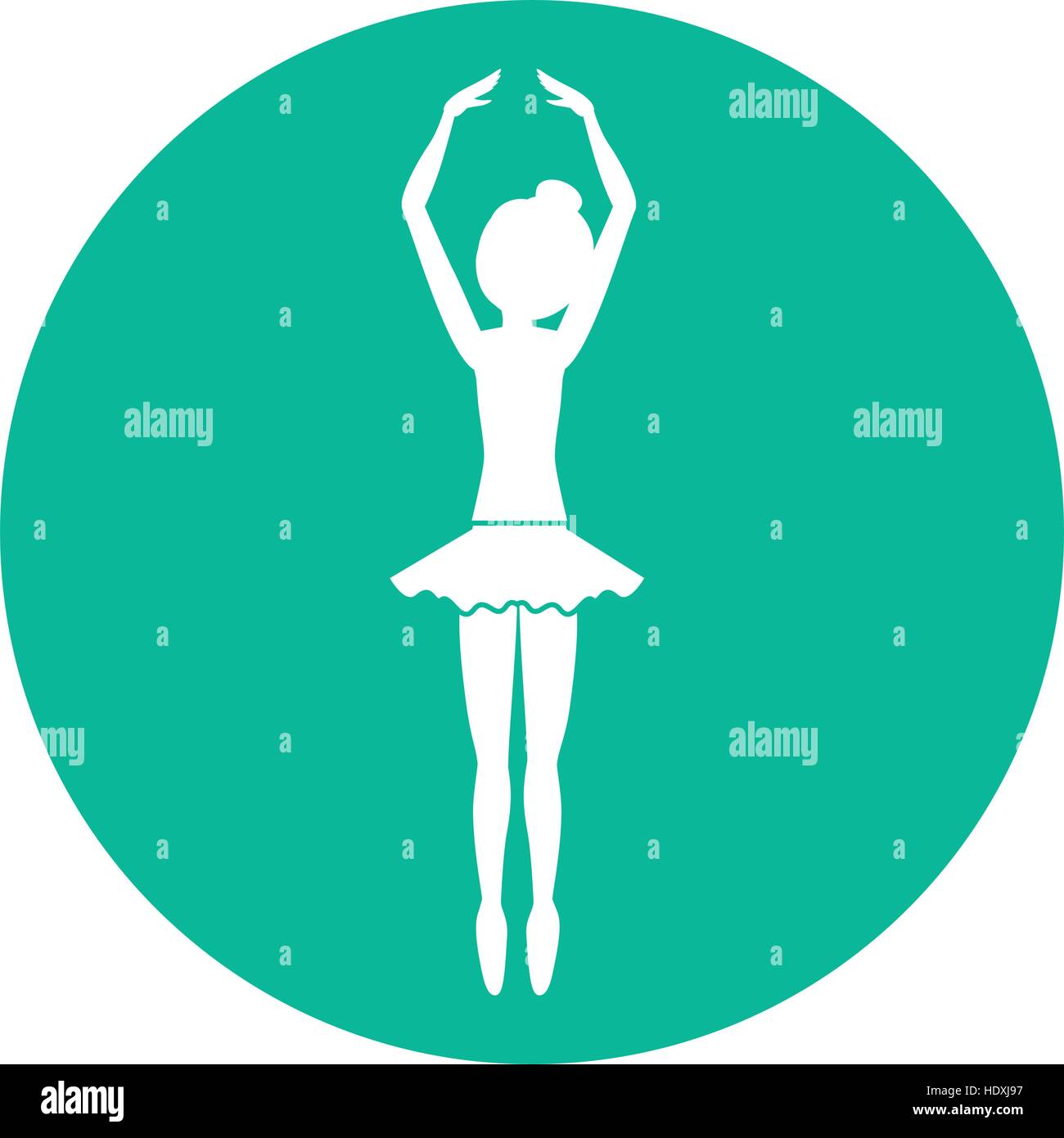 Girl practice ballet icon. Dancer sport person health and balance theme ...