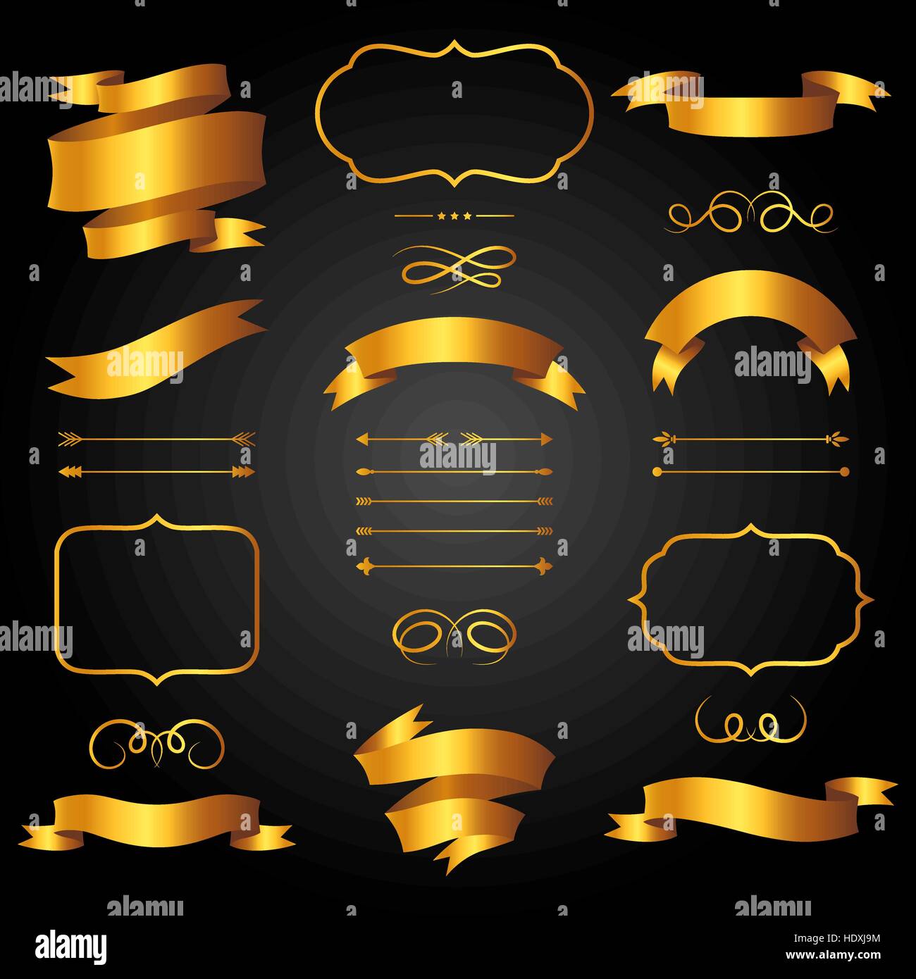 Gold divider Stock Vector Images - Alamy