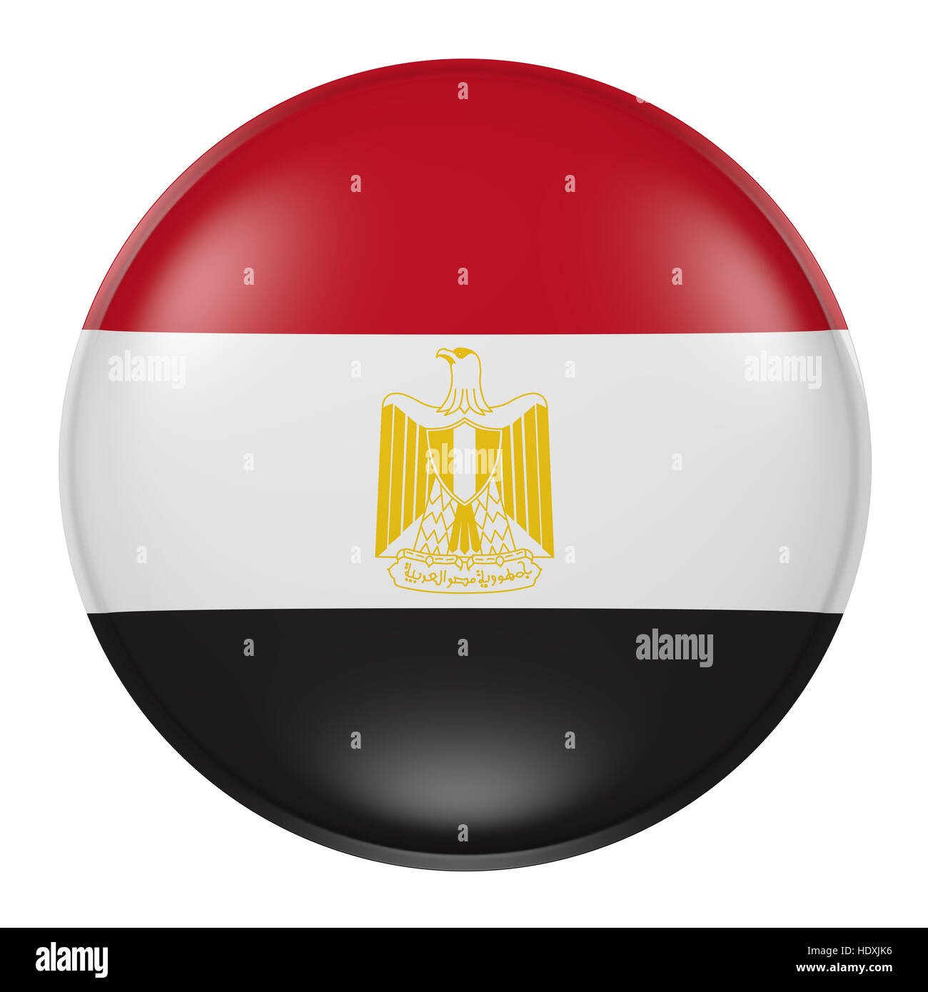 3d rendering of an Egypt flag on a button Stock Photo - Alamy