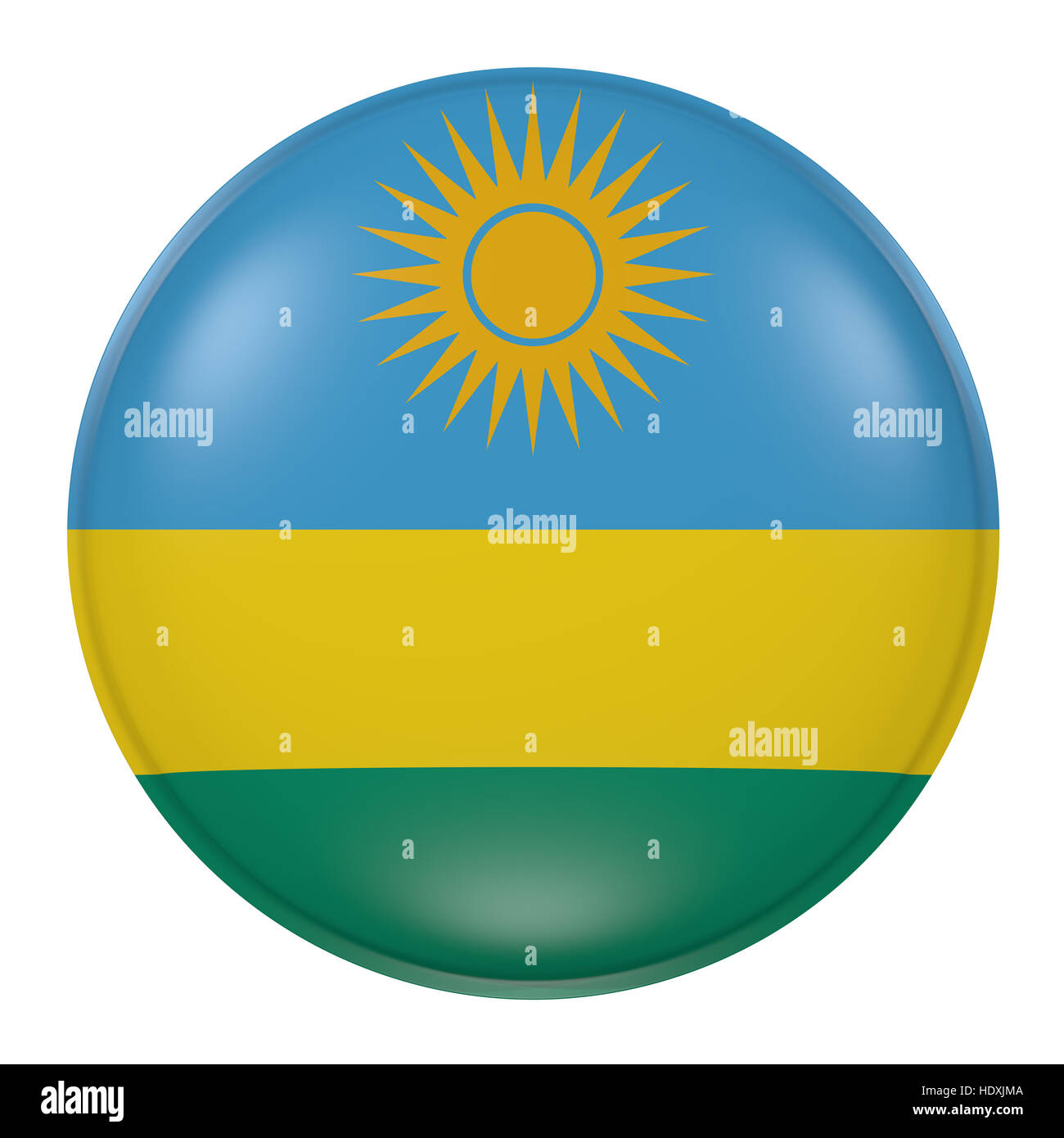 Flag 3d illustration rwanda hi-res stock photography and images - Alamy