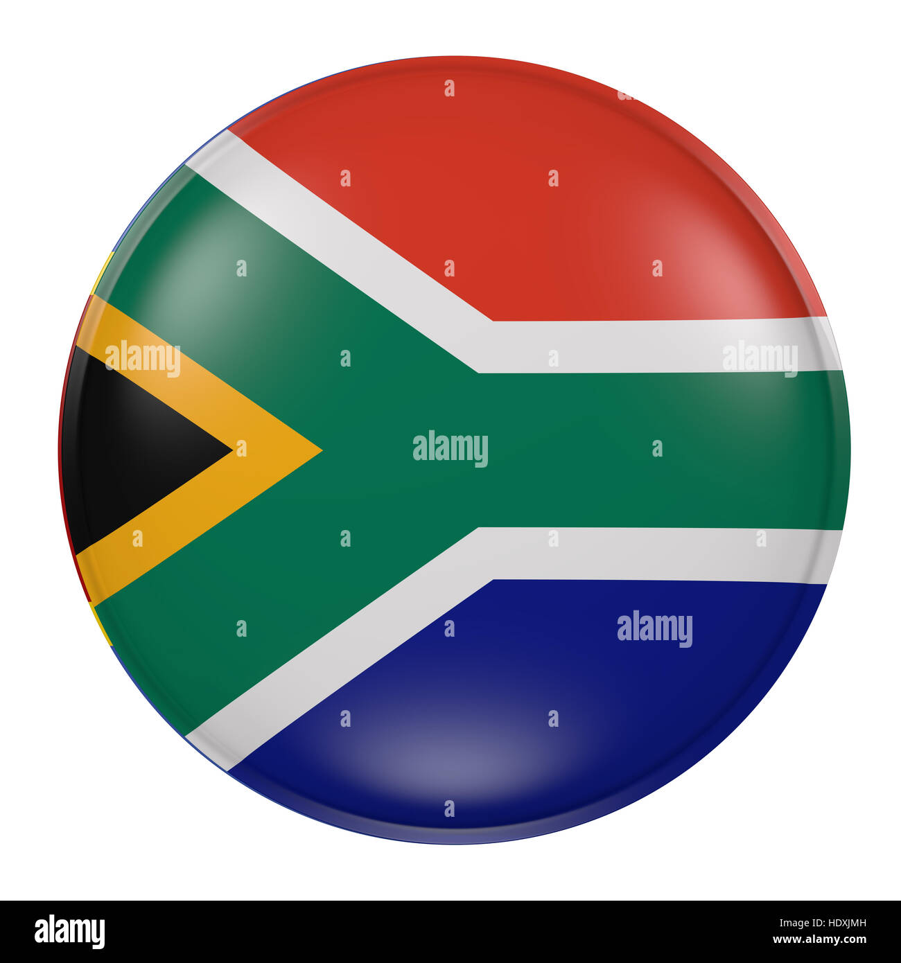 3d rendering of a South Africa flag on a button Stock Photo - Alamy