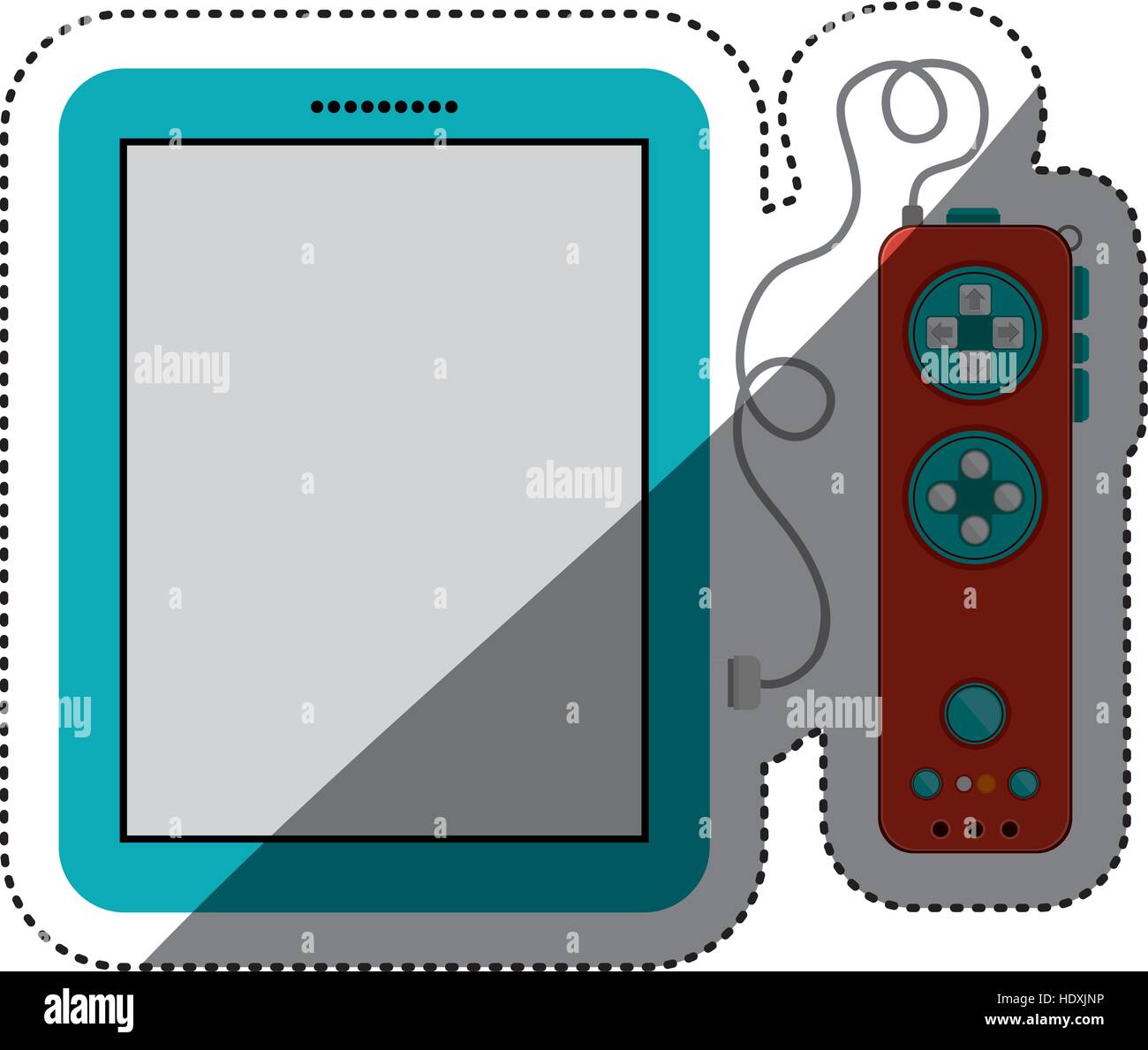 Gamepad and tablet of videogame design Stock Vector Image & Art - Alamy