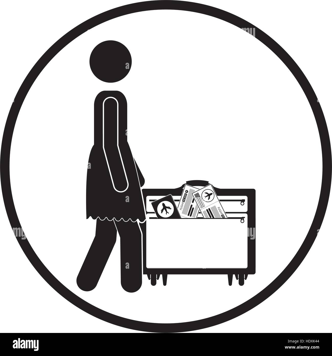 Pictogram passenger and baggage design Stock Vector Image & Art - Alamy