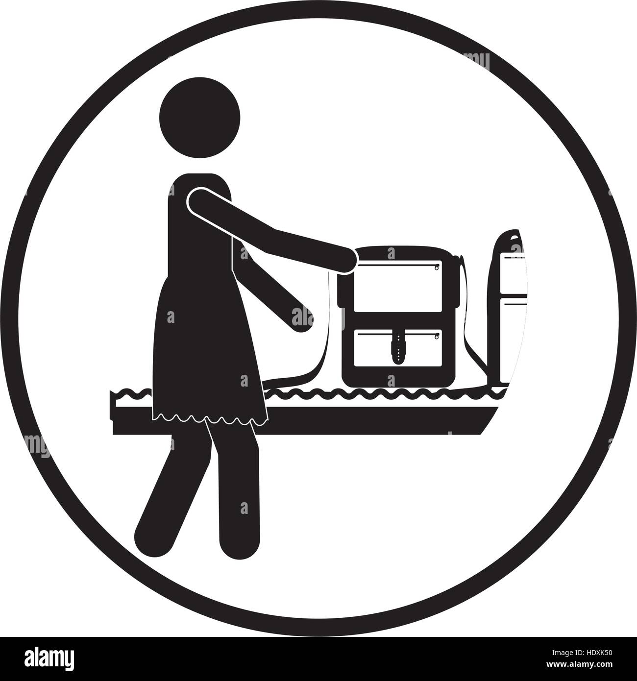 Pictogram passenger and baggage design Stock Vector Image & Art - Alamy