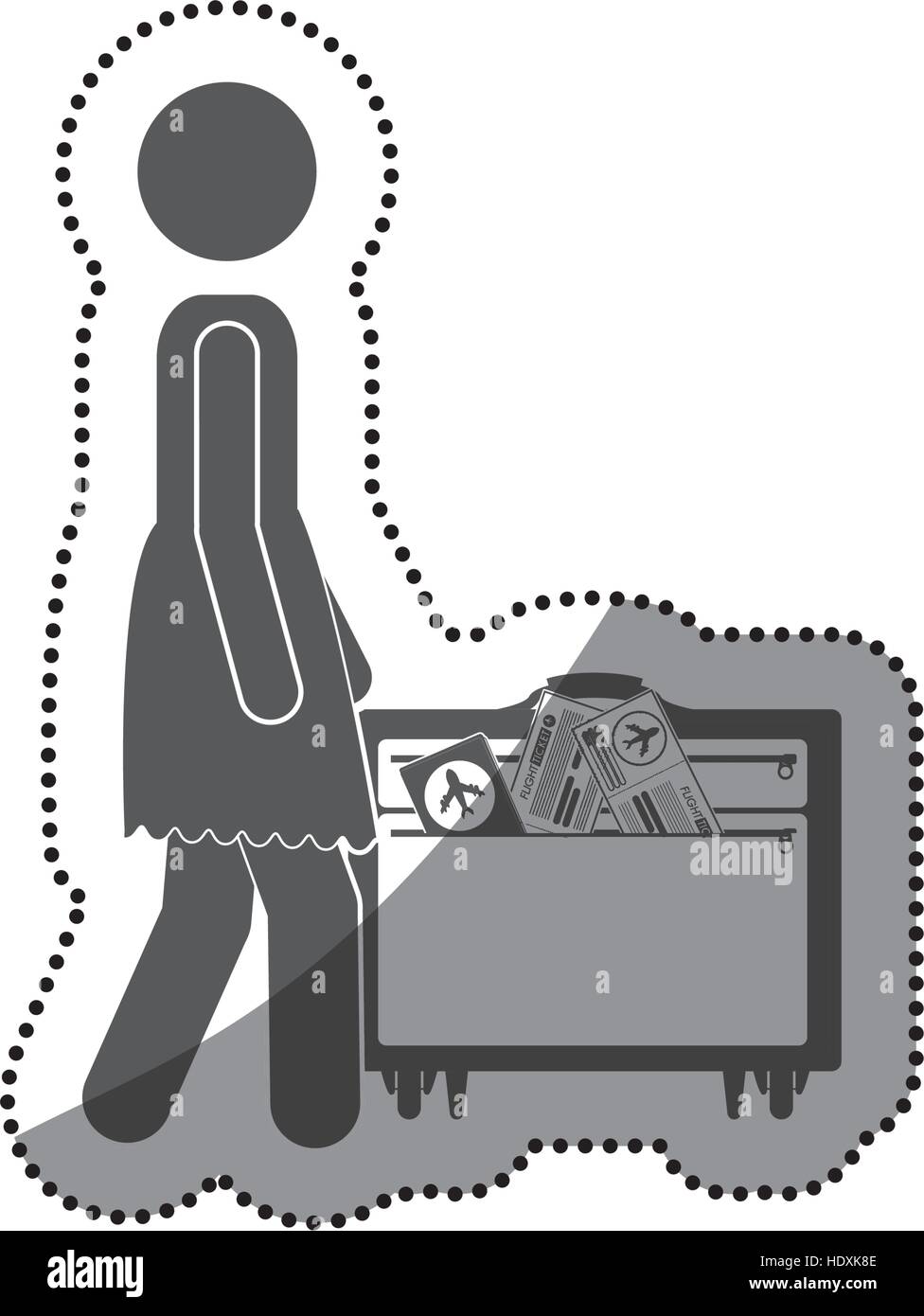 Pictogram passenger and baggage design Stock Vector Image & Art - Alamy