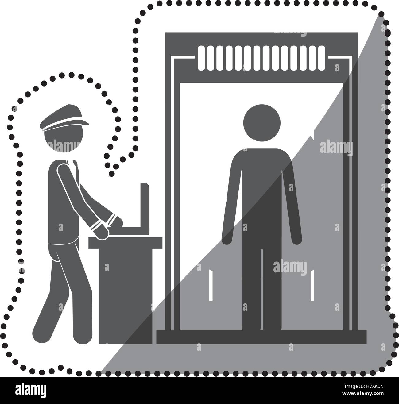Passenger and security checkpoint design Stock Vector Image & Art - Alamy
