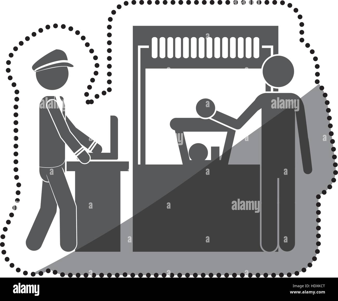 Passenger and security checkpoint design Stock Vector Image & Art - Alamy