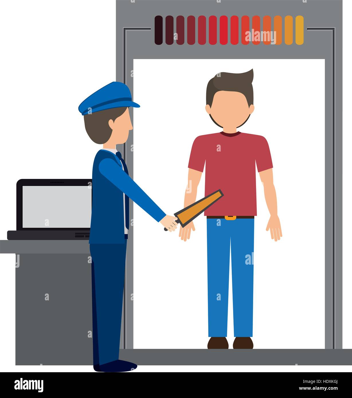 Airport Security Checkpoint Clipart