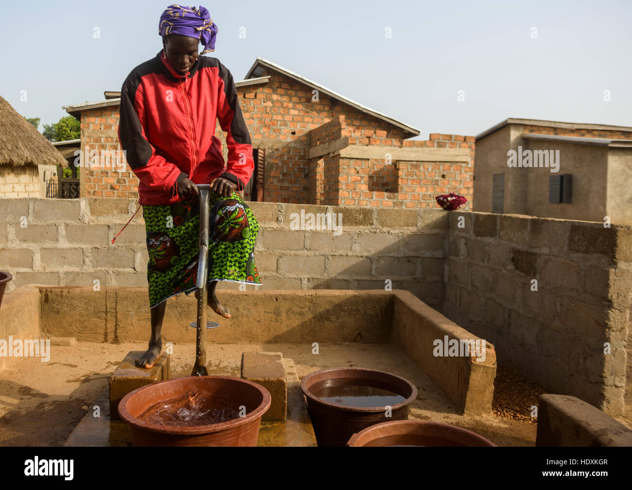 Village life in Guinea Stock Photo - Alamy