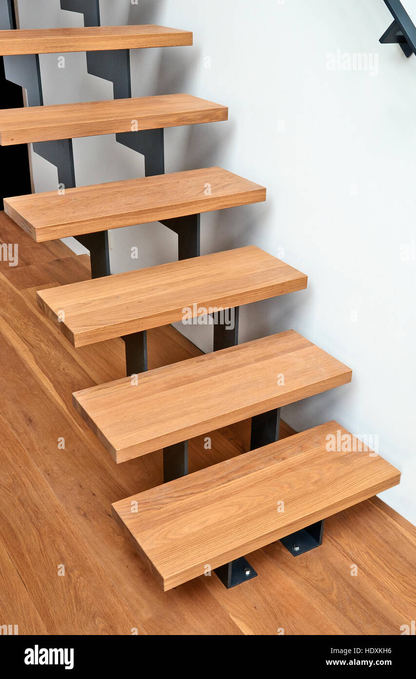 Detail hardwood staircase hi-res stock photography and images - Alamy