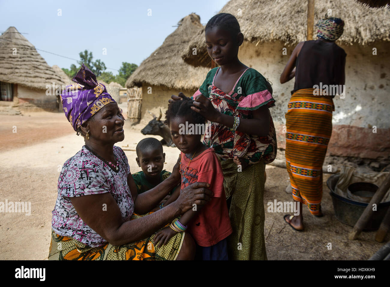 Village life in Guinea Stock Photo - Alamy